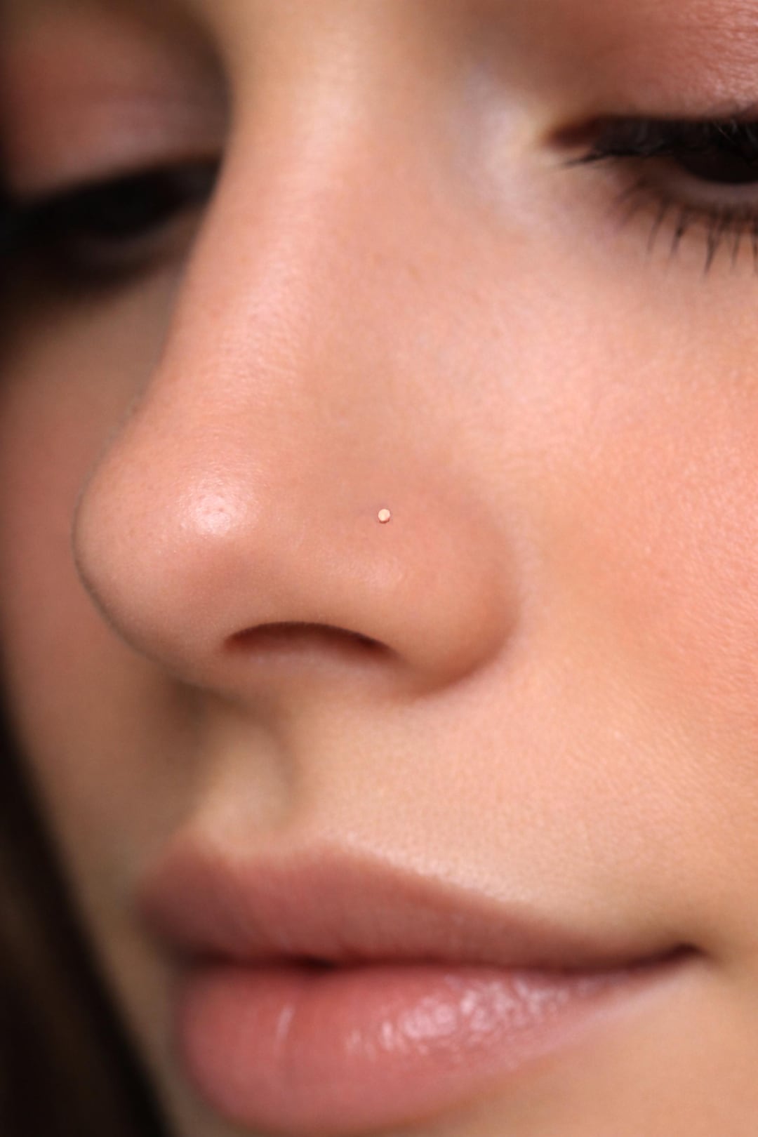 Tiny Micro 1mm Rose Gold Nose Stud Nose Bone, Dainty Minimalist Small ...