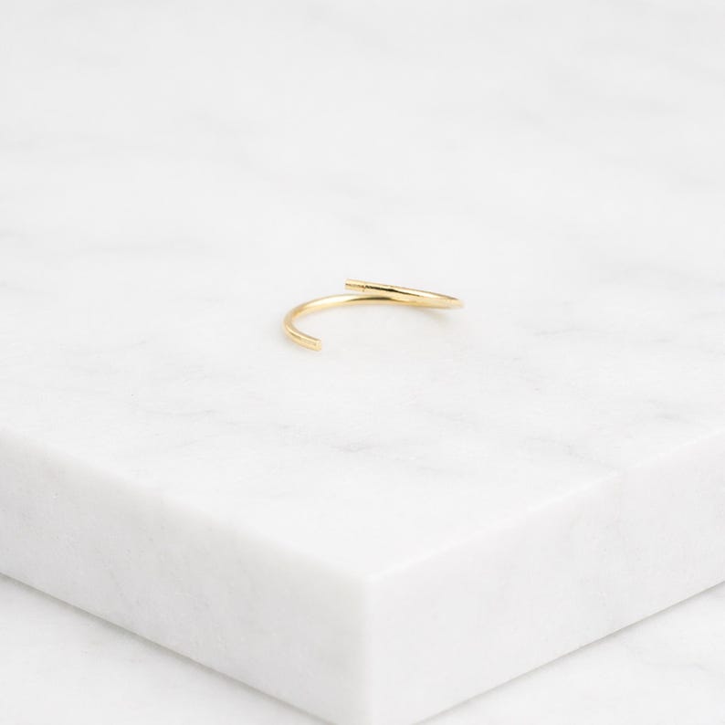Tiny Gold Hoop Earrings, Small Gold Filled Hoops, Dainty Cartilage ...