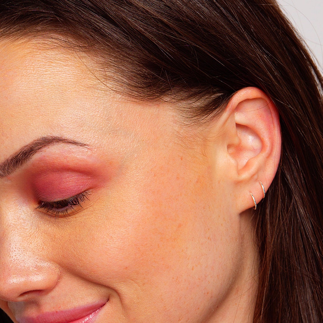 Silver Hoop Earrings, Tiny Hoop Earrings, Thin Hoop Earrings, Silver ...