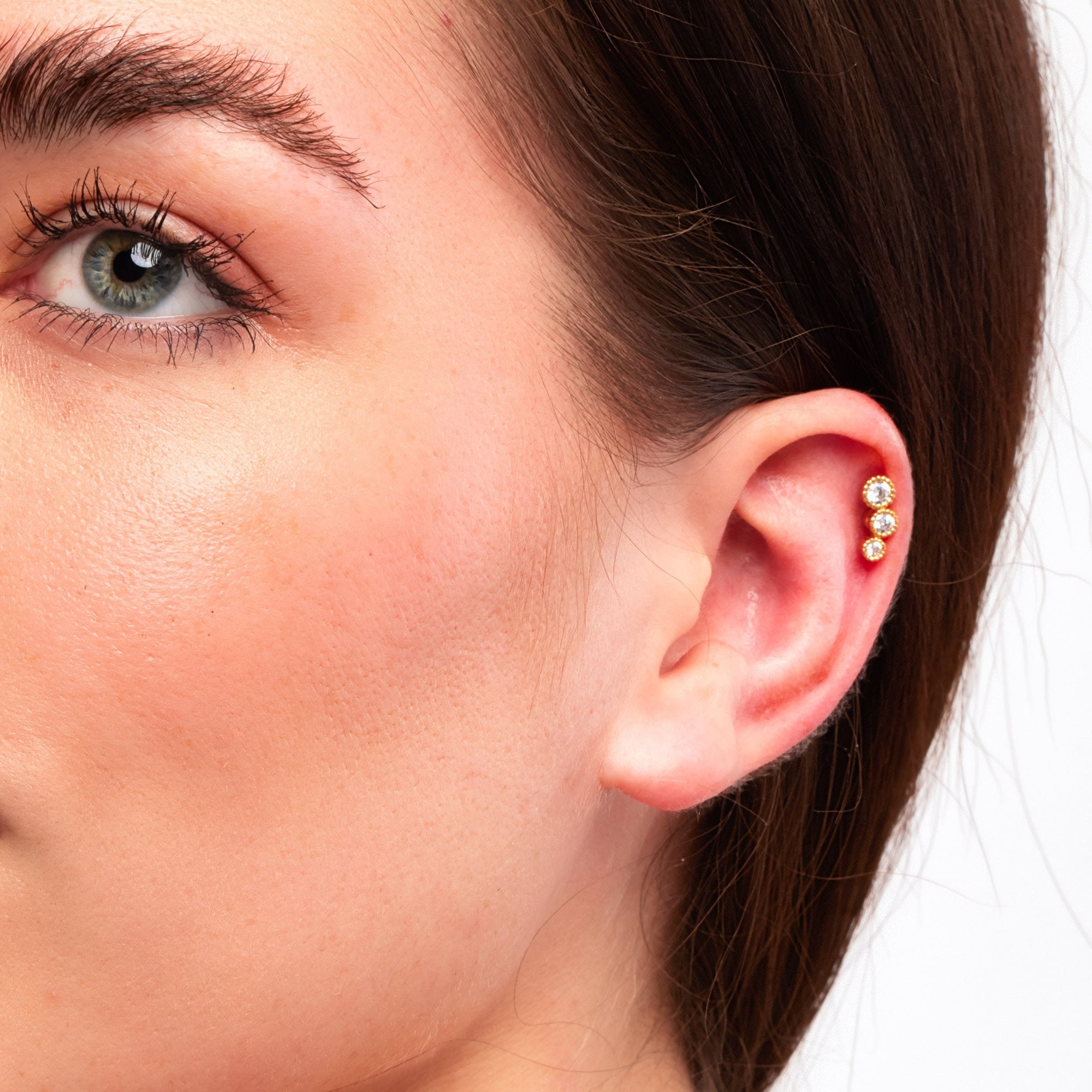 Pendiente tragus de oro pendiente helix dorado espárrago de | Etsy