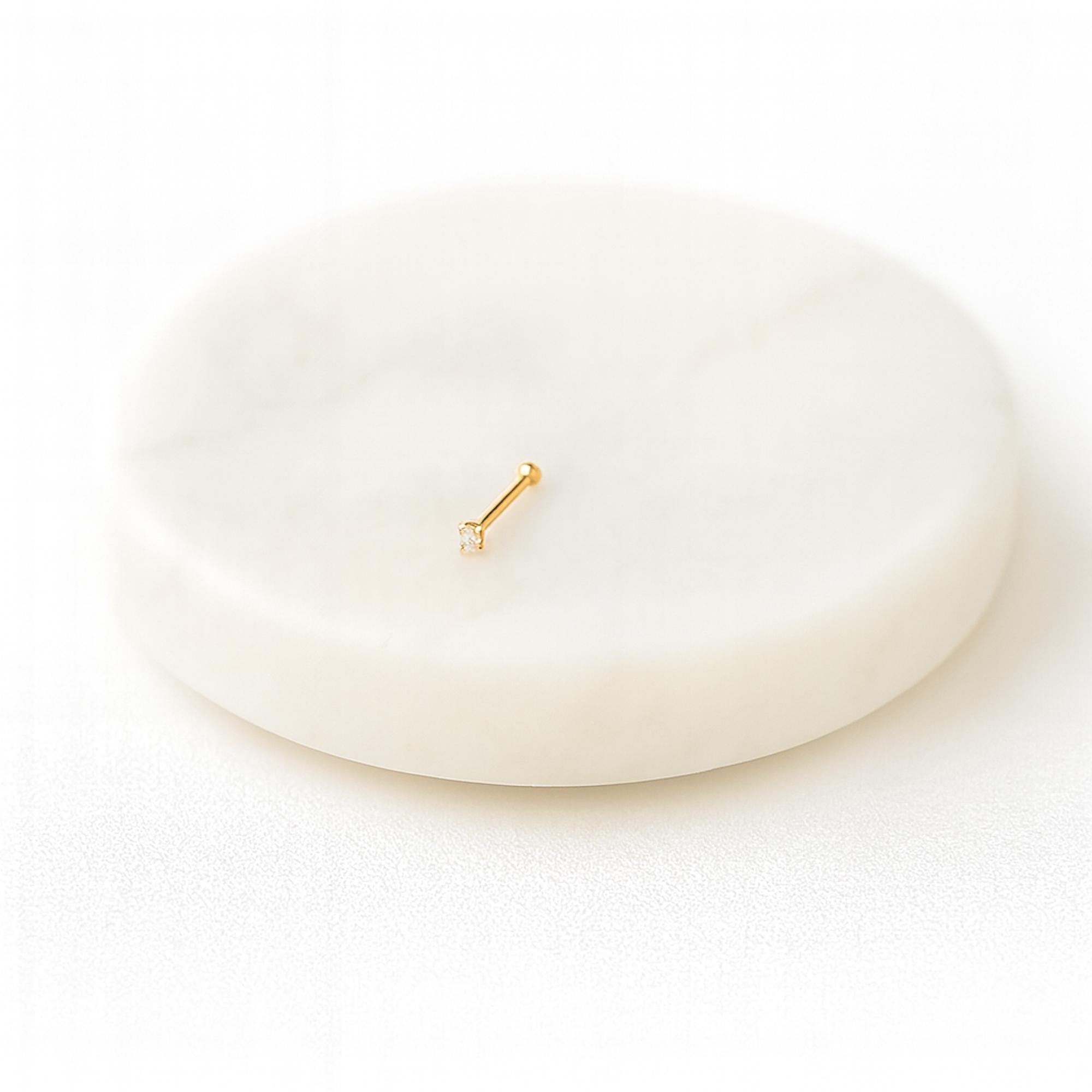 TINY Silver CZ Nose Stud 1mm, Micro Delicate Nose Ring, Dainty Sterling ...