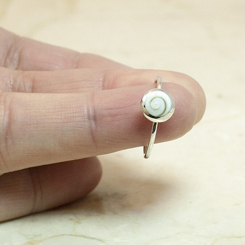 Sterling Silver Shell Stack Ring Shell Ring Stackable Ring | Etsy