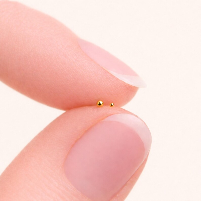 Tiny Gold 1mm Ball Nose Stud, Gold Filled Nose Stud, Gold Nose Ring ...