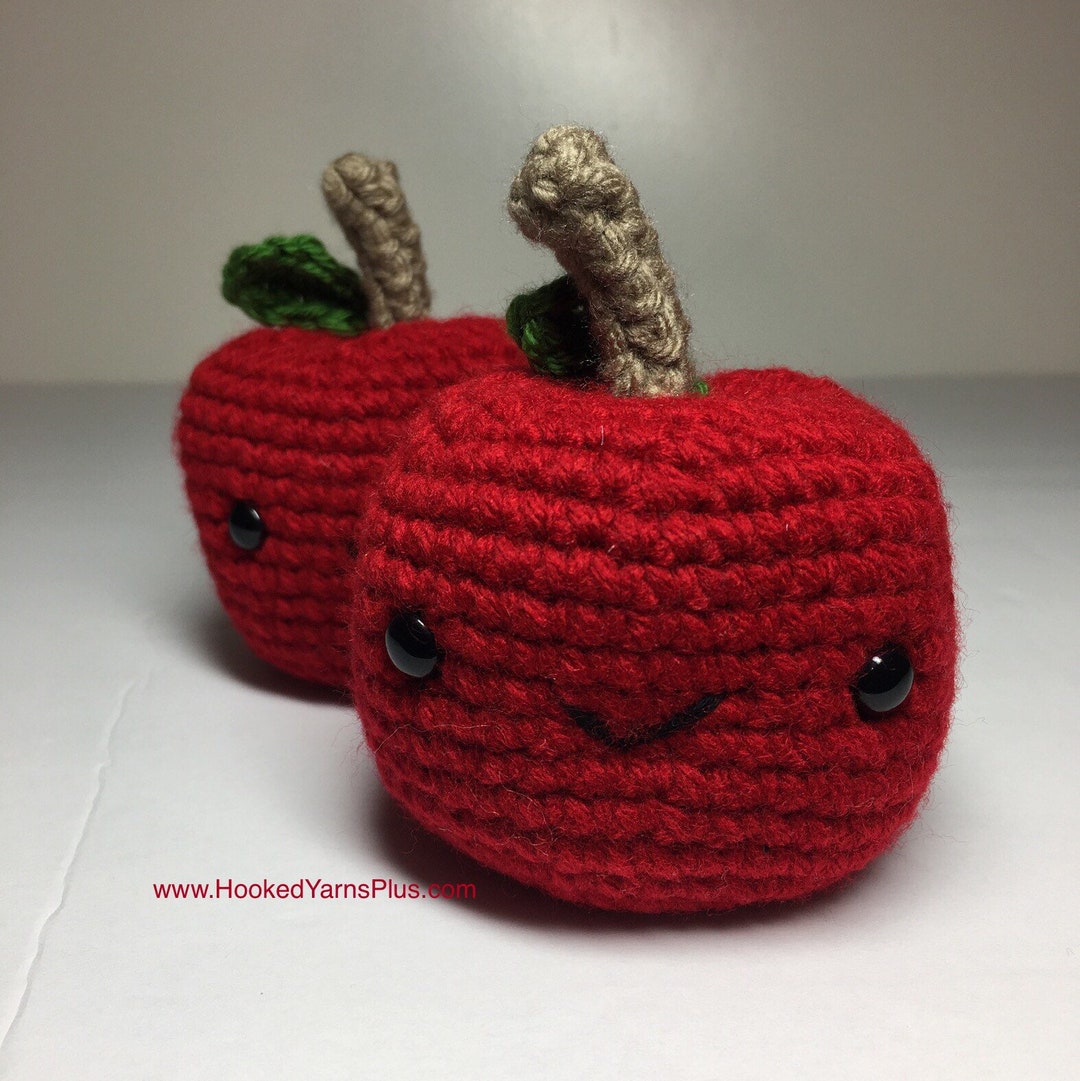 Apple Plush Apple Crochet Handmade Toy Apple Fidget Stress - Etsy