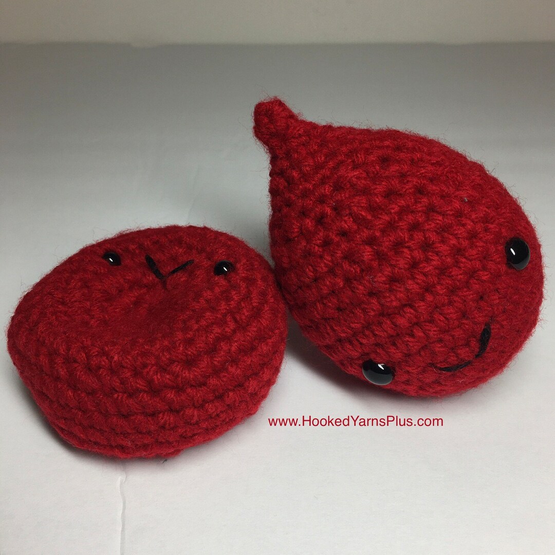 Red Blood Cell Crochet Plush Blood Drop Amigurumi - Etsy