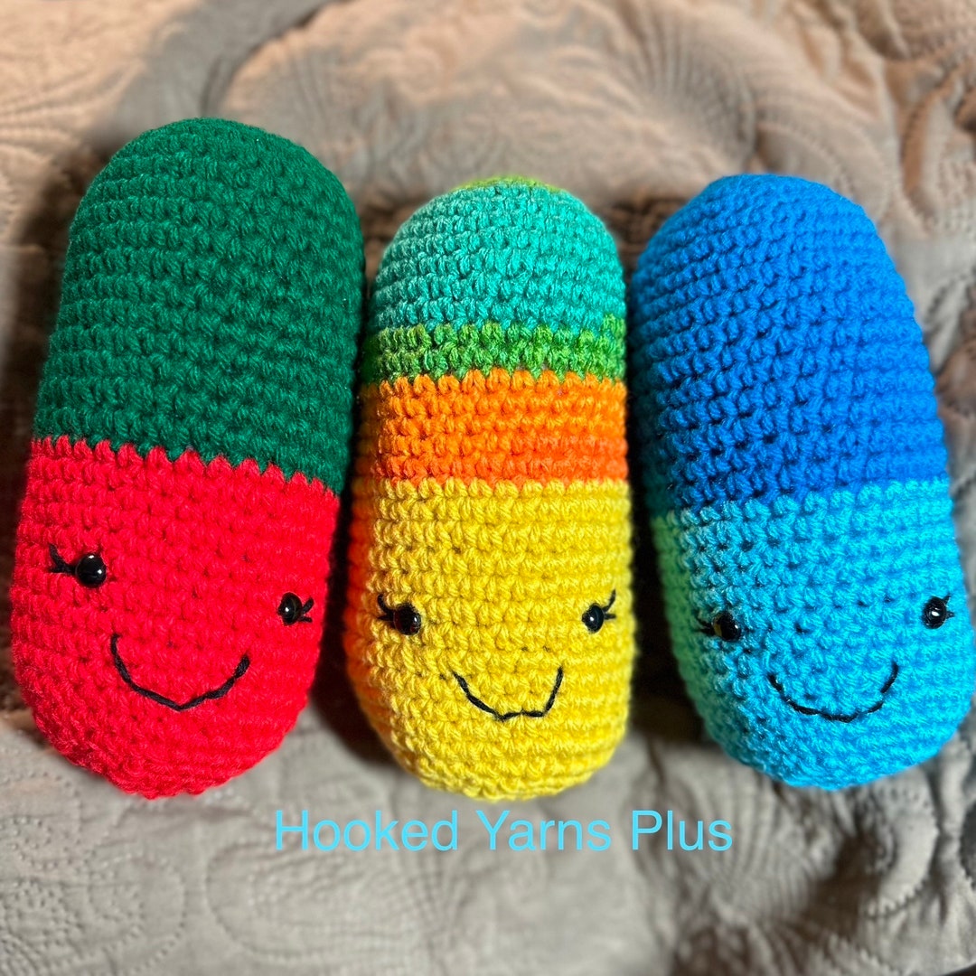 Happy Chill Pill Stress Ball Crochet Plush Pharmacist Gift - Etsy