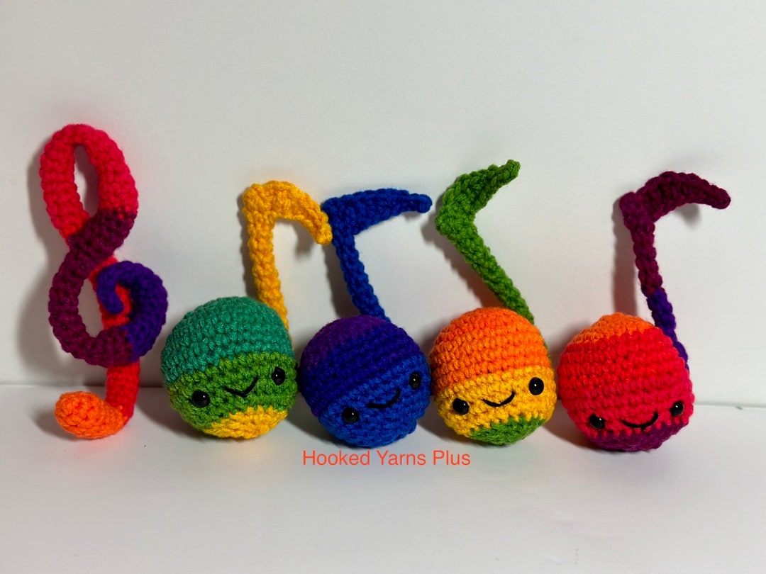 Music Note Plush Music Note Crochet Stuffed Toy Crochet - Etsy