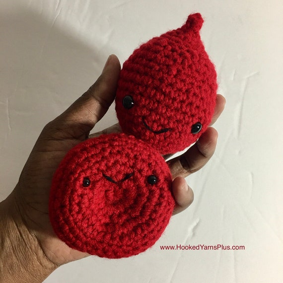 Red Blood Cell Crochet Plush Blood Drop Amigurumi - Etsy