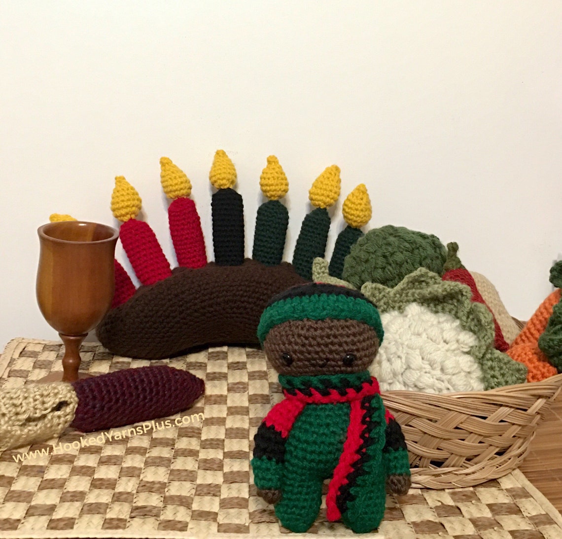 Kwanzaa Kinara and Mishumaa Saba Crochet Amigurumi Set Seven - Etsy