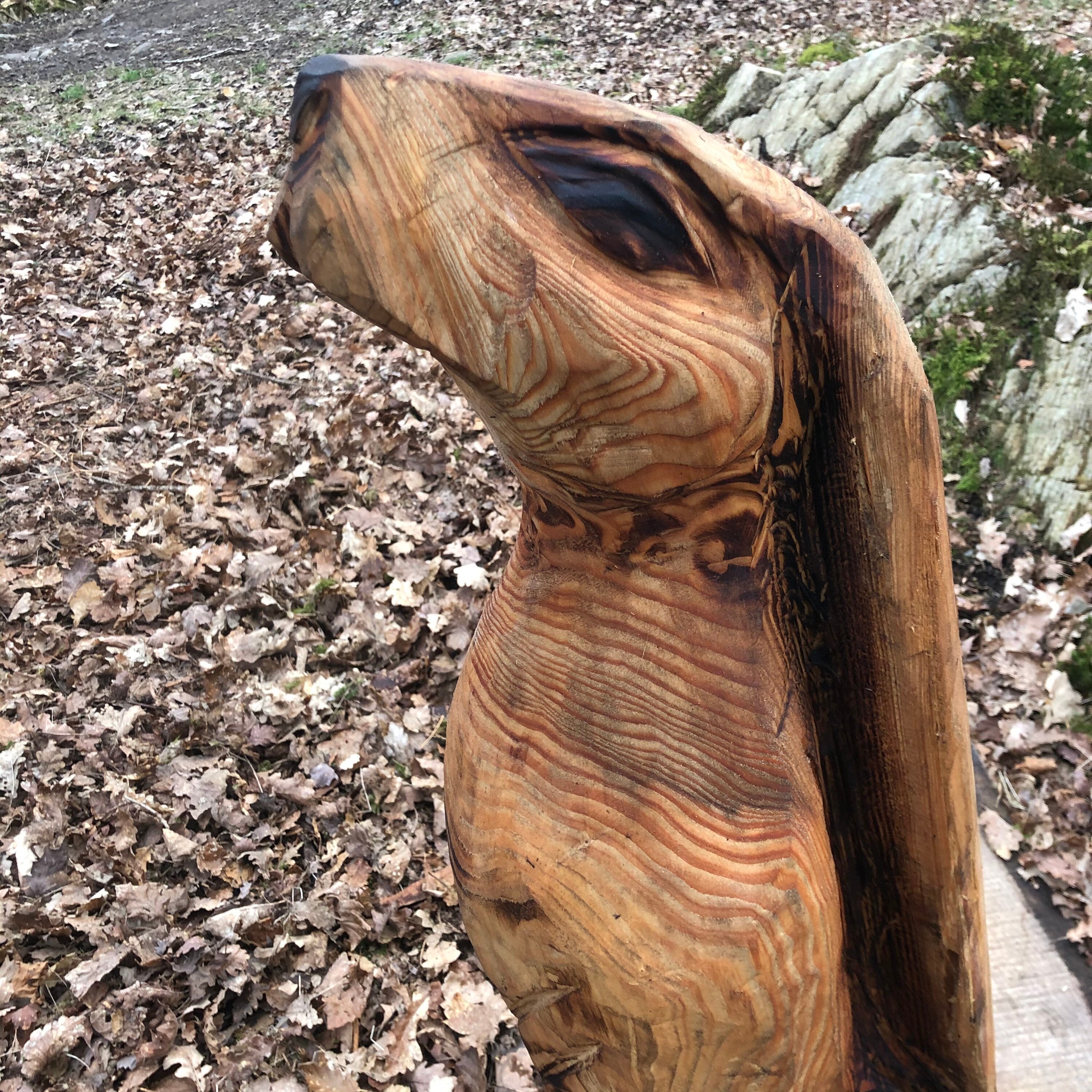 Large Chainsaw Carved Moon Gazing Hare | Etsy