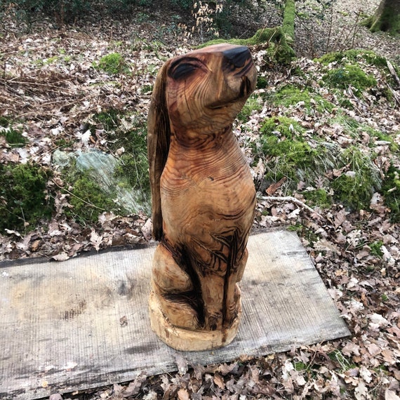 Large Chainsaw Carved Moon Gazing Hare - Etsy UK