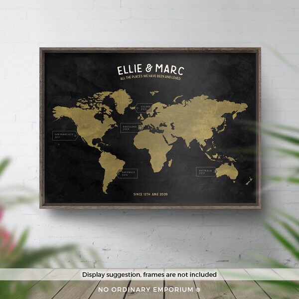 Chalkboard Map - Etsy