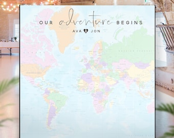 World Map Backdrop | Etsy