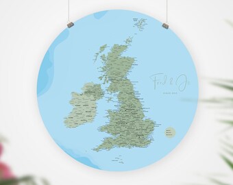 Uk Map Pin Board - Etsy UK