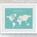 Travel Map Personalised World Map Places Where We've | Etsy