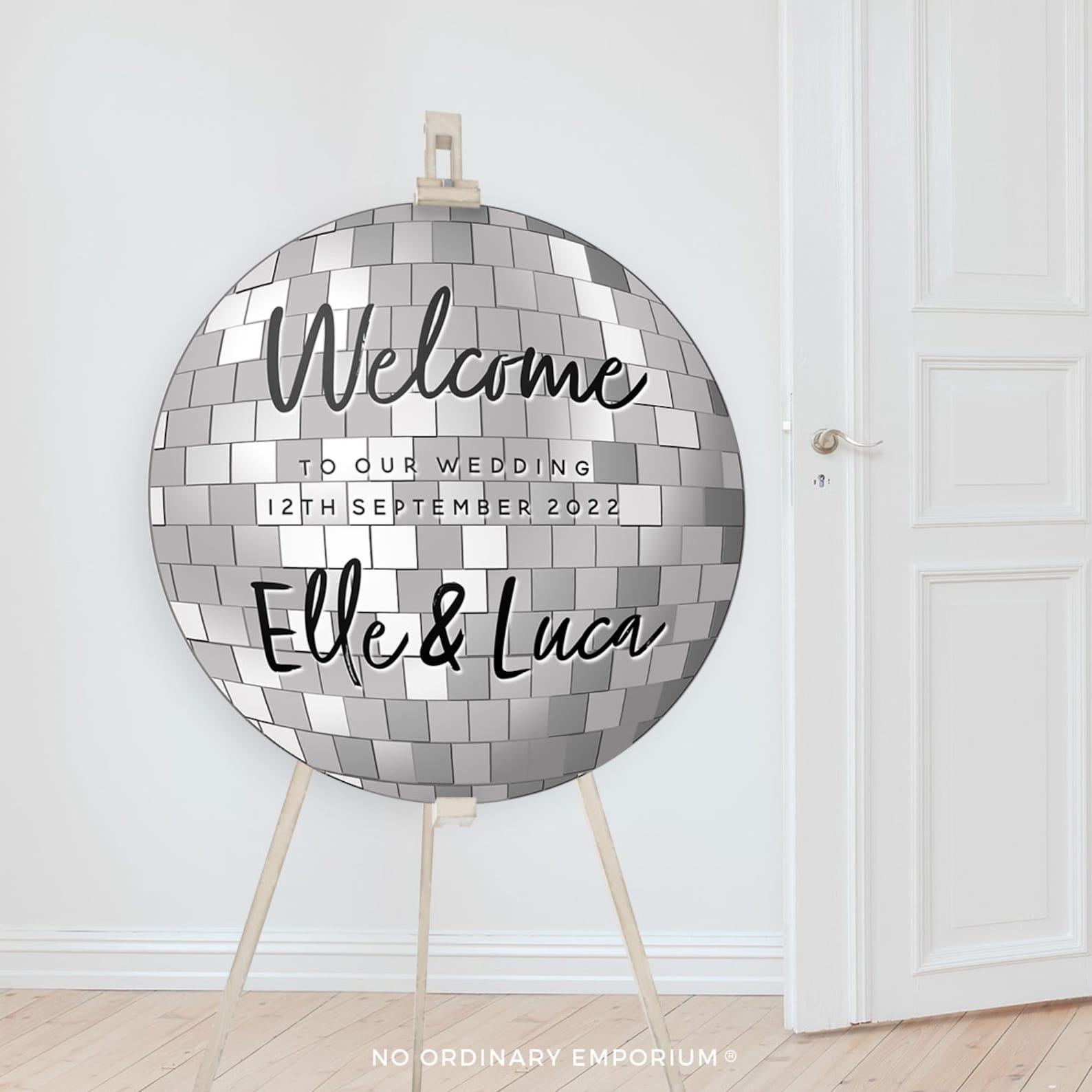 Disco Ball-style Welcome Sign Birthday Party Sign Let's | Etsy