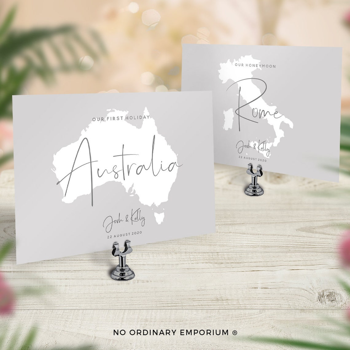 Travel Theme Wedding Table Names, Country Destination Outlines ...