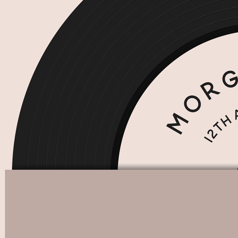 Music Table Numbers Vinyl Record Style Wedding Table Number | Etsy UK