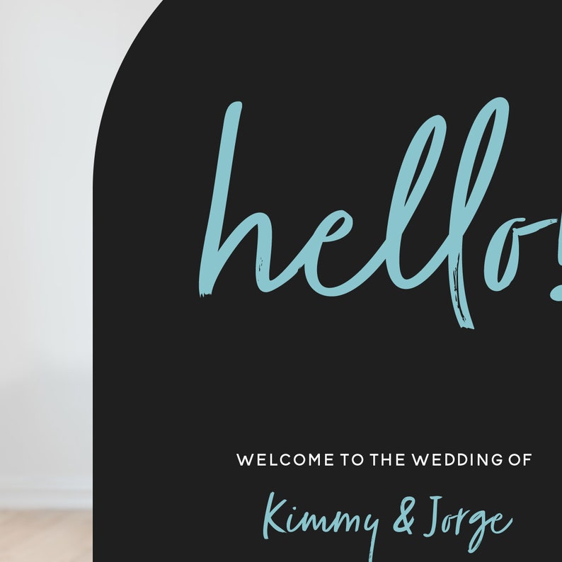Arched Sign Curved Welcome Sign Unique Quirky Wedding Decor - Etsy