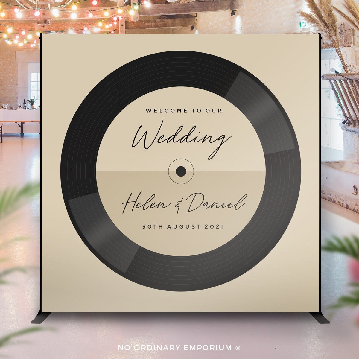 Record Backdrop, Music Theme Wedding, Rock N Roll Party, Big Birthday ...