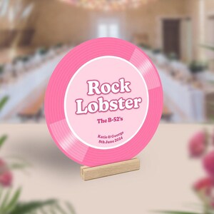 Vinyl Style Record Table Cards, Music Theme Wedding Table Signs, Table ...