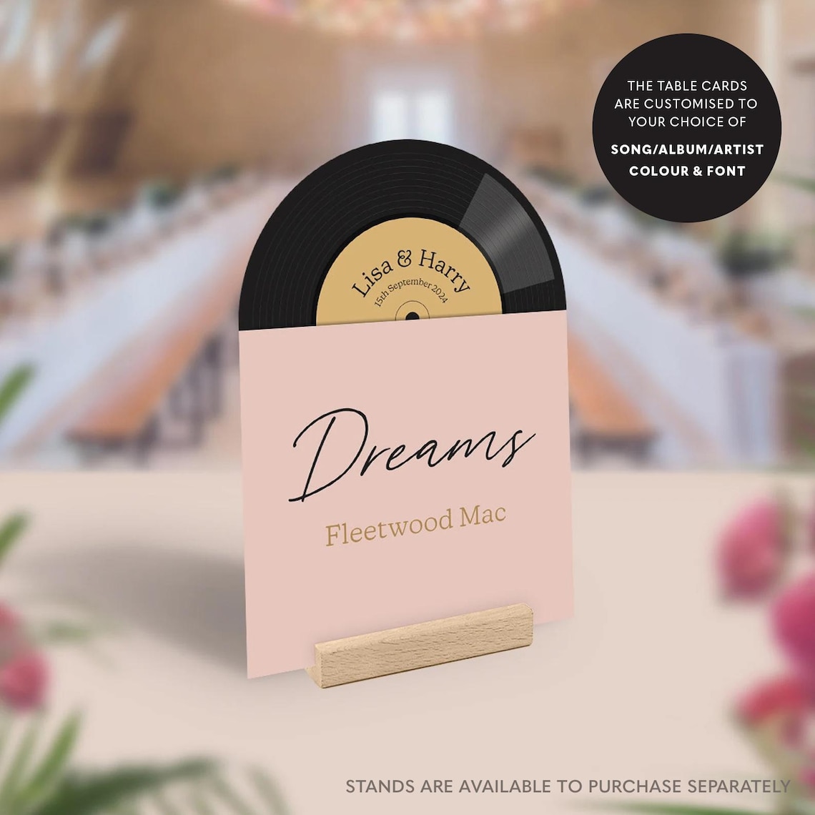 Record Table Cards, Music Theme Wedding Table Names, Vintage Vinyl ...