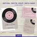 Music Theme Wedding Invitations, Rock Wedding, Record Invites, Retro ...