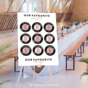 Record Table Plan, Record Seating Chart, Music Theme Wedding, Vinyl ...