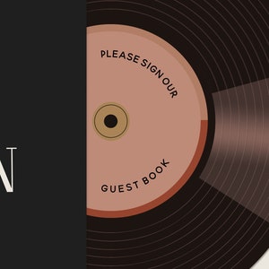 Music Theme Wedding Guest Book, Festival Wedding Guestbook, Song Track ...