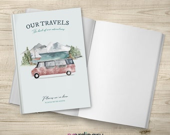 Personalised Camper Van Travel Adventure Notebook, Personalised Travel ...
