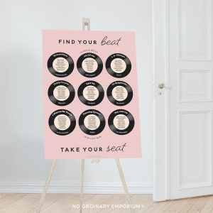 Record Table Plan, Record Seating Chart, Music Theme Wedding, Vinyl ...