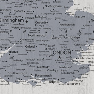 UK Map Pin Board, England Push Pin Map, Places Been United Kingdom ...