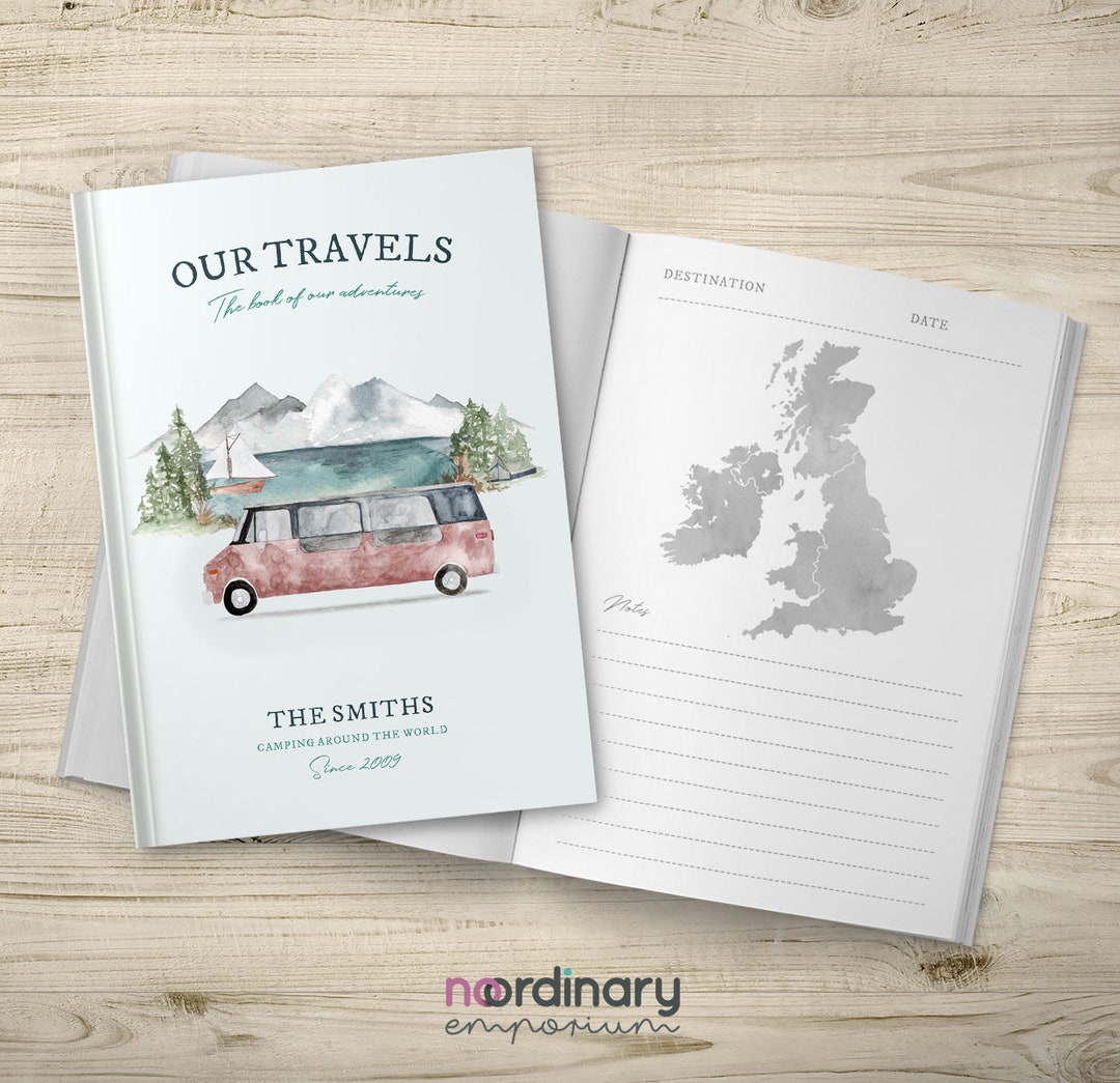 Campervan Gift, Personalised Camping Notebook, NC500 Road Trip, UK ...