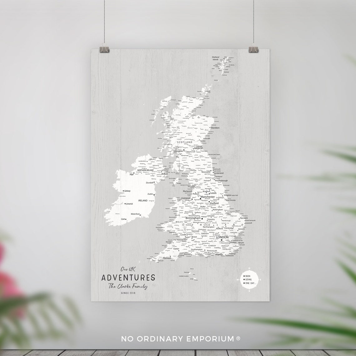 UK Map Pin Board Push Pin Map Personalised Road Trip Map - Etsy UK