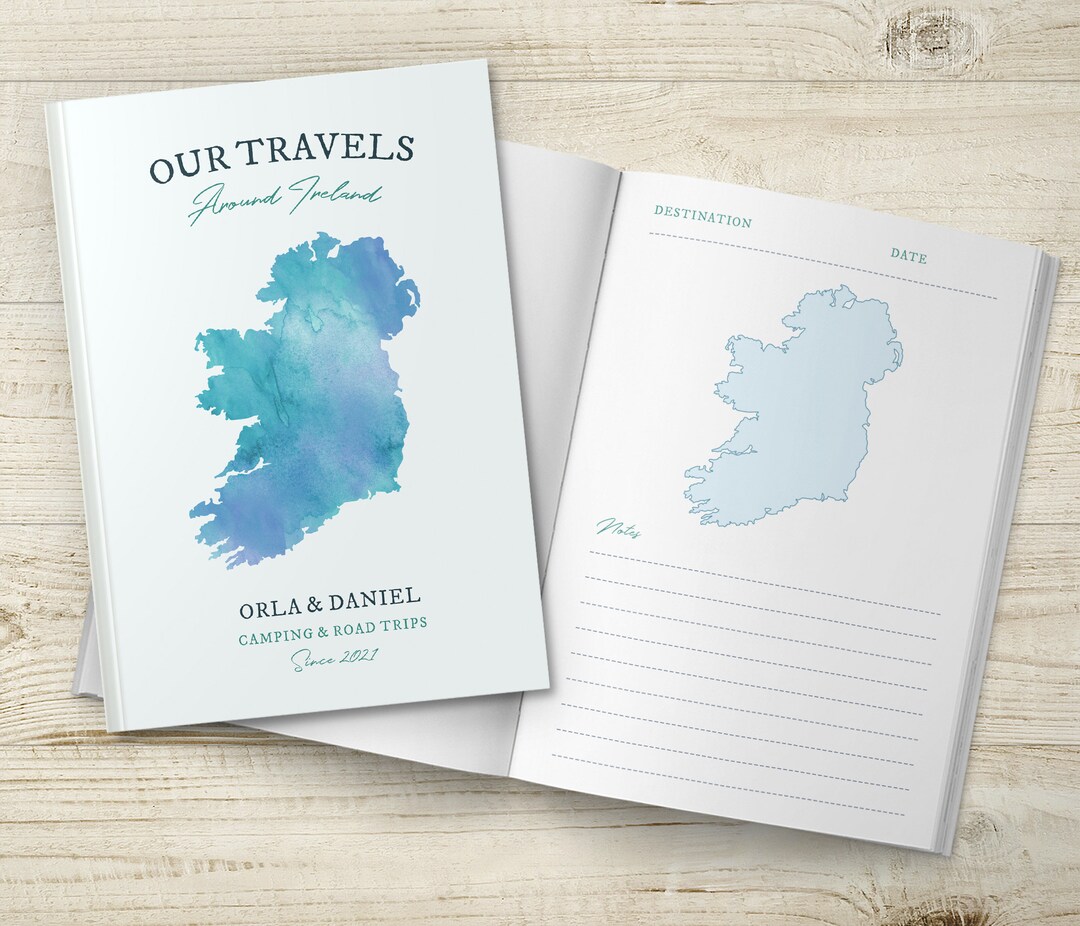 Personalised Ireland Journal, Road Trip Log Book, Coast Road Notebook ...