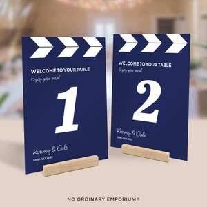 Film Theme Wedding, Retro Table Numbers, Hollywood Theme, Movie Wedding ...