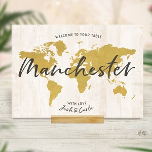 Travel Table Name Card - Etsy UK