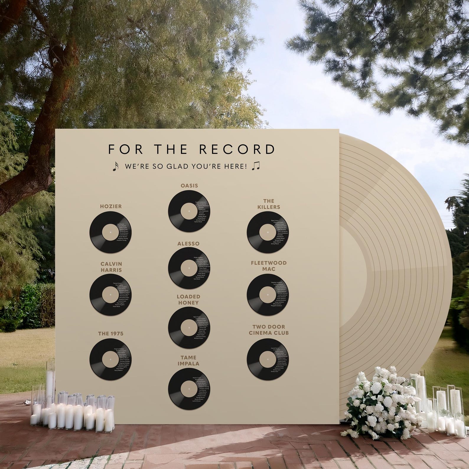 Large Vinyl Record Table Plan, Music Sounds Better Record Wedding ...