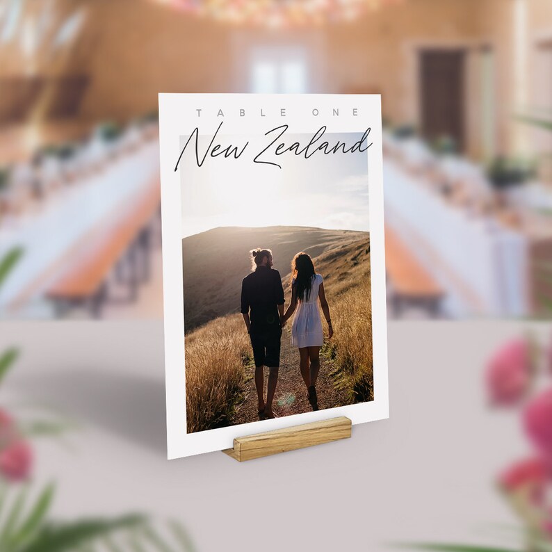 Table Numbers With Photos Travel Theme Wedding Modern - Etsy UK