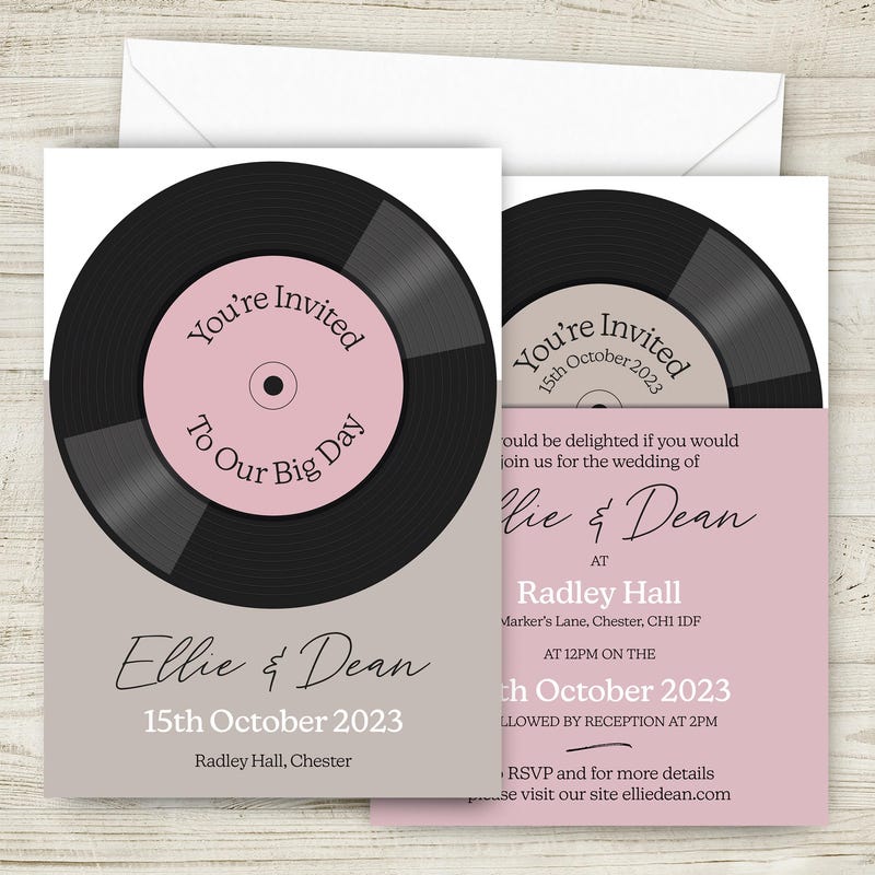 Vinyl Record Invitations - Etsy