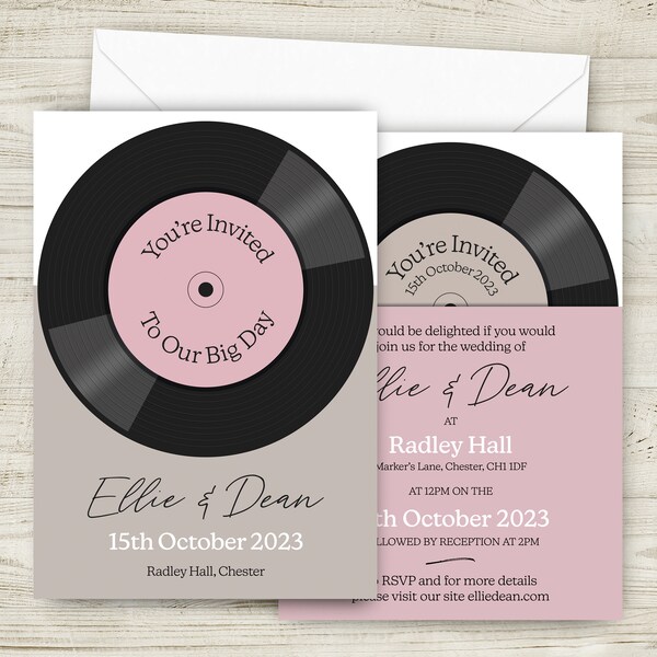 Vinyl Record Invitations - Etsy