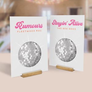 Disco Ball Table Cards, Retro Wedding Centrepiece, Disco Theme Wedding ...