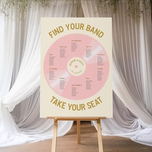 Record Seating Chart, Record Table Plan, Music Theme Wedding, Vinyl ...