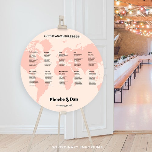 Travel Themed Wedding Table Plan - Etsy