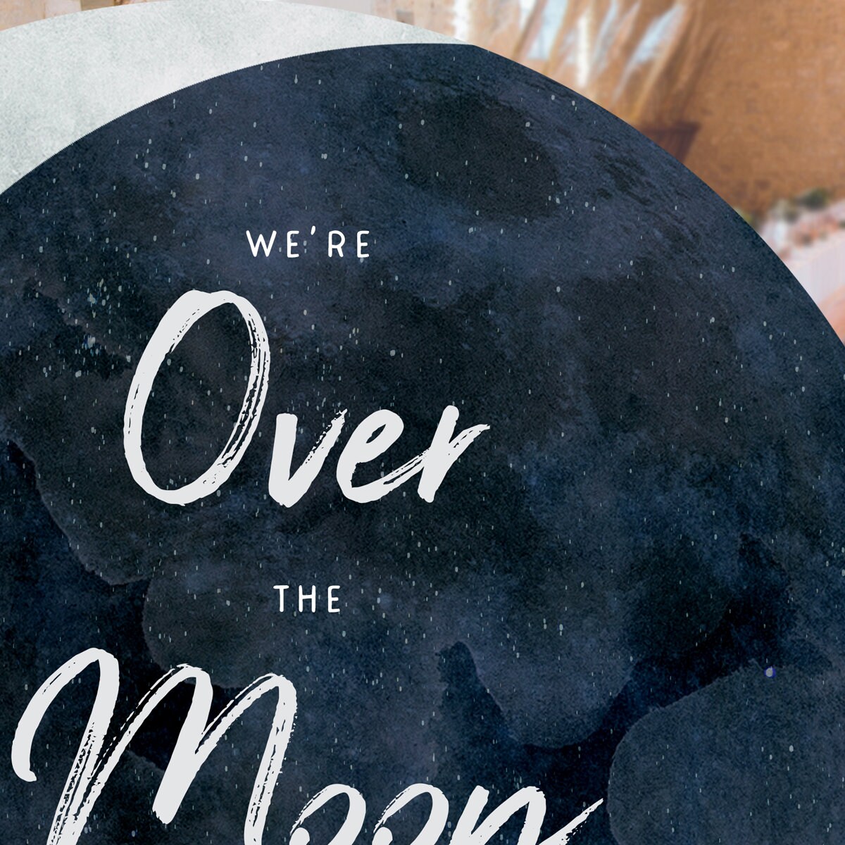 Crescent Moon Welcome Sign, Jewel Theme, Blue Starry Night Wedding ...