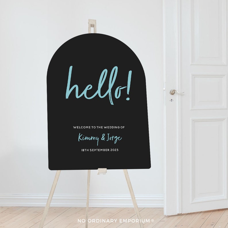 Arched Sign Curved Welcome Sign Unique Quirky Wedding Decor - Etsy