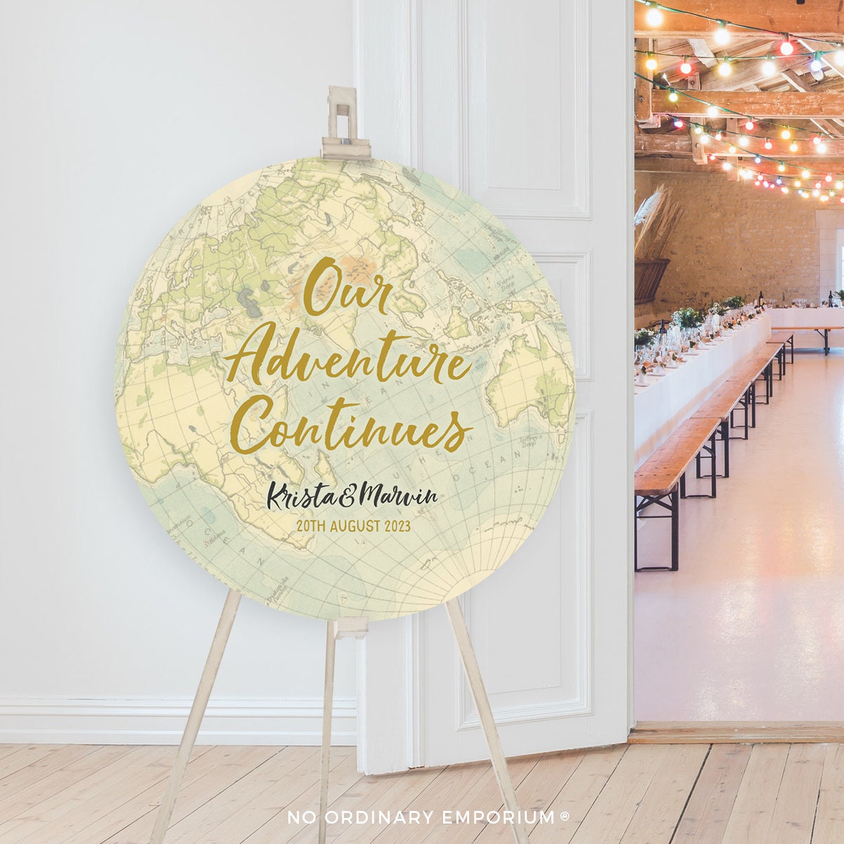 Travel Theme Map Welcome Sign Round Shape Sign World Map - Etsy