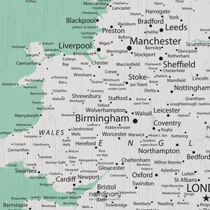 UK Map Pin Board, Push Pin Map Personalised, Road Trip Map, Places Been ...