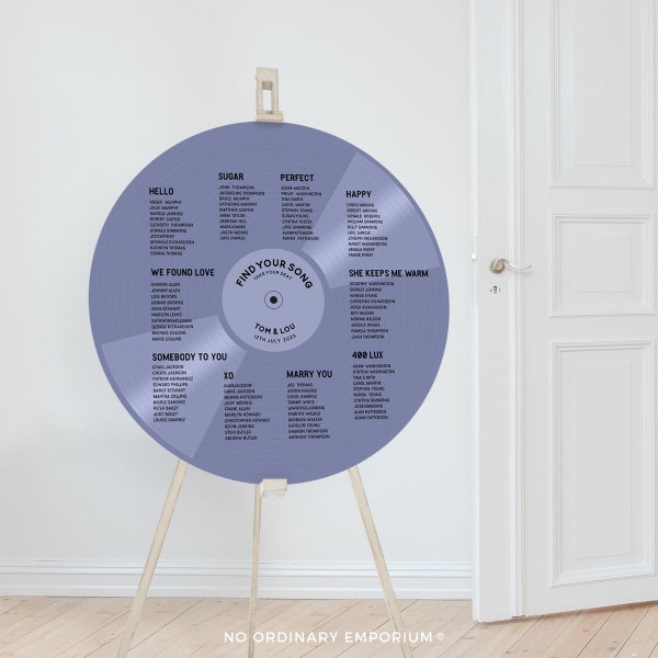 Record Wedding Seating Chart - Etsy