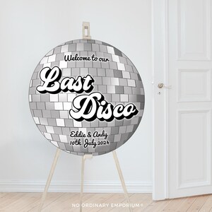 Disco Ball-style Welcome Sign, Birthday Party Sign, Let's Dance Roller ...